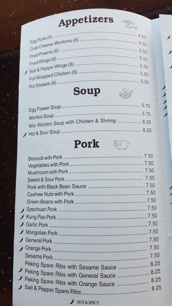 Menu at Fortune Chinese Food Take-Out restaurant, Sacramento, 12th Ave
