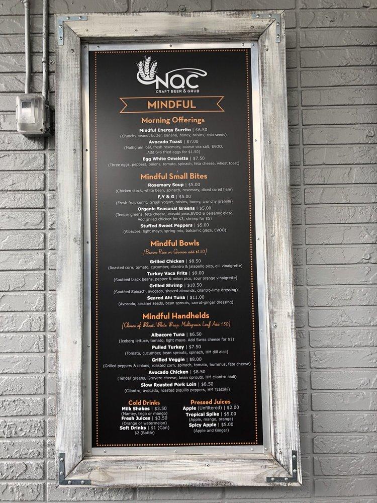 Menu at NQC Miami (DRIVE THRU) pub & bar, Miami Lakes