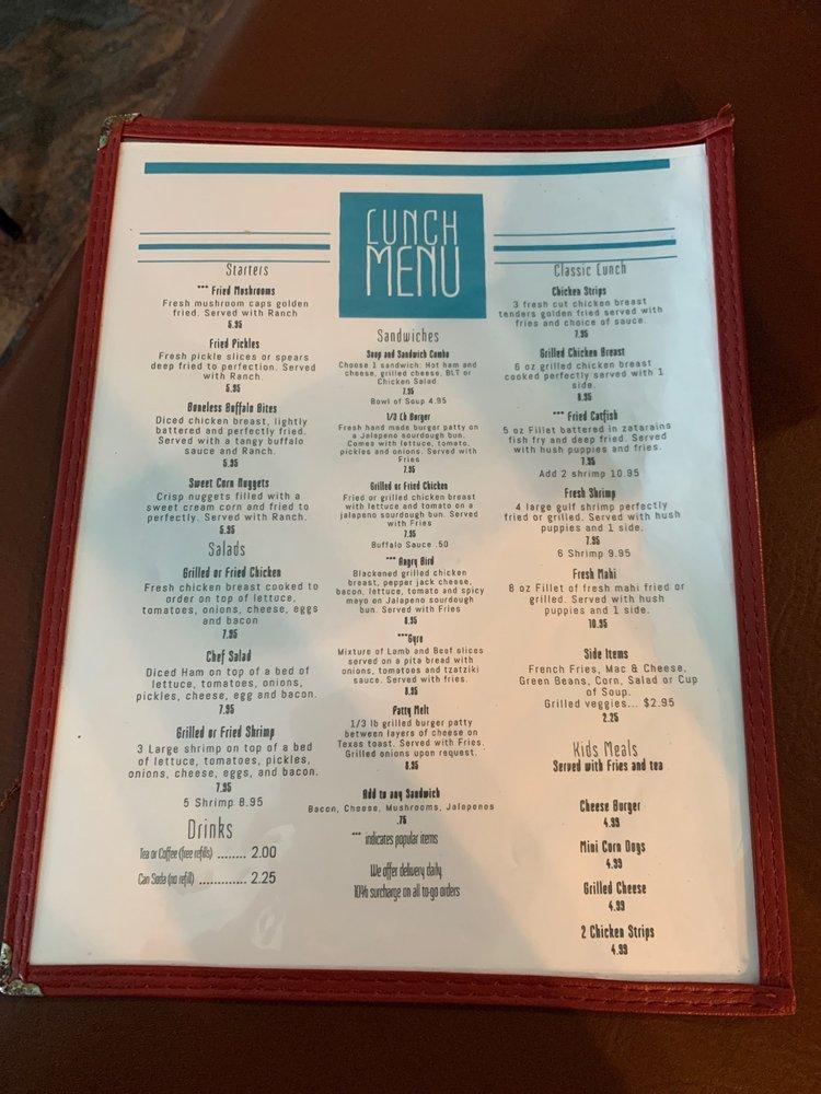 Menu at Boardwalk Cafe, Corpus Christi