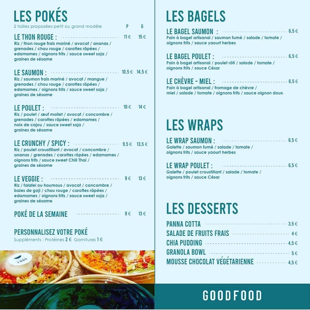 Menu at GOOD FOOD restaurant, La Garde