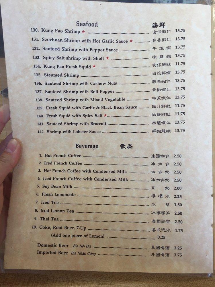 Menu at Boda Restaurant, Los Angeles