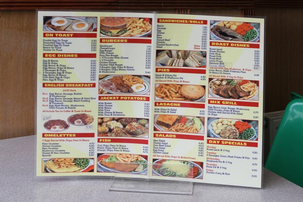 Menu at Eatwell Cafe, London