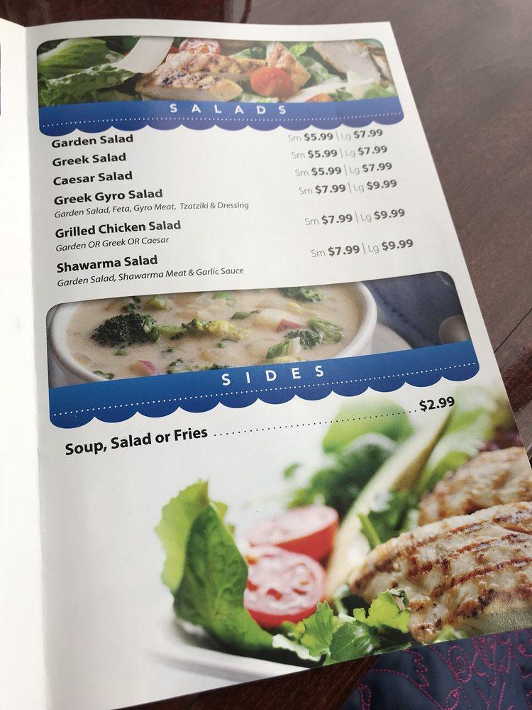Menu at Alex's Grill restaurant, Oakville