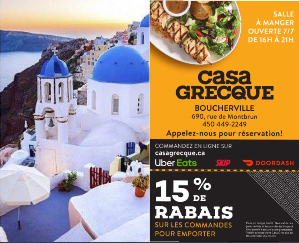 Casa Grecque, Boucherville - menu et avis du restaurant grec