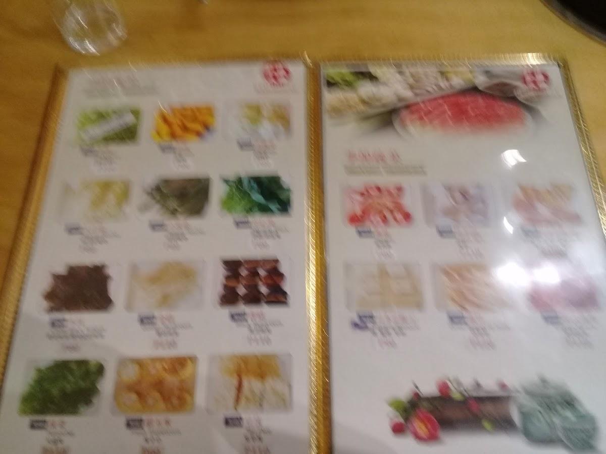 Menu at Red House Taiwan Shabu-Shabu restaurant, Olongapo