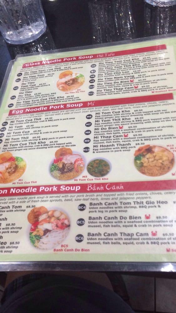 Menu at Pho Lien Hoa restaurant, Oklahoma City, 901 NW 23rd St