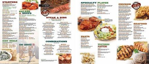 Menu at Black Stallion Steakhouse, Columbia