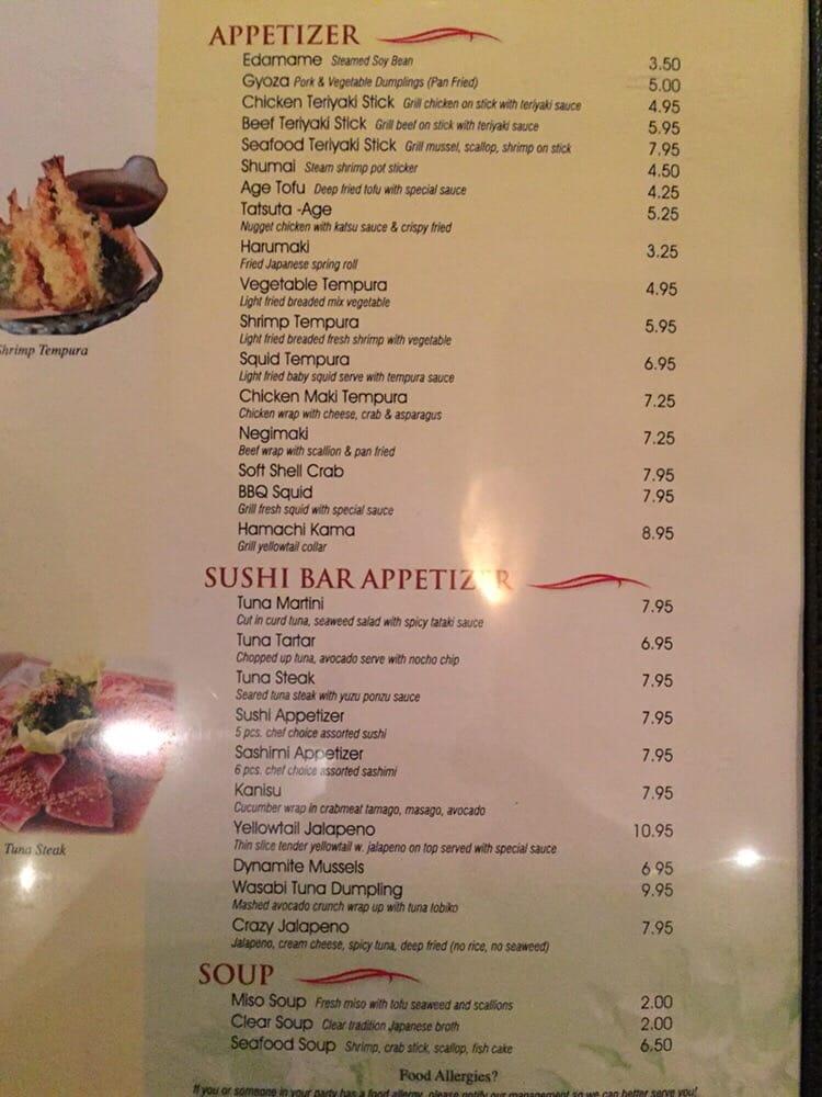 Menu at Volcano Sushi Bar & Hibachi, Del City, Main St #103