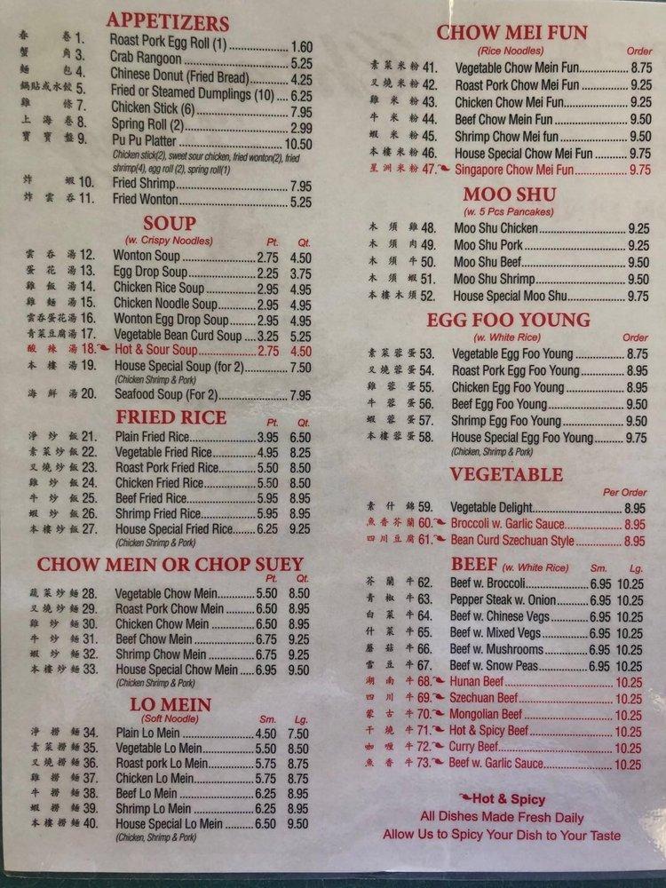 Menu at China King restaurant, Edmond, N Kelly Ave