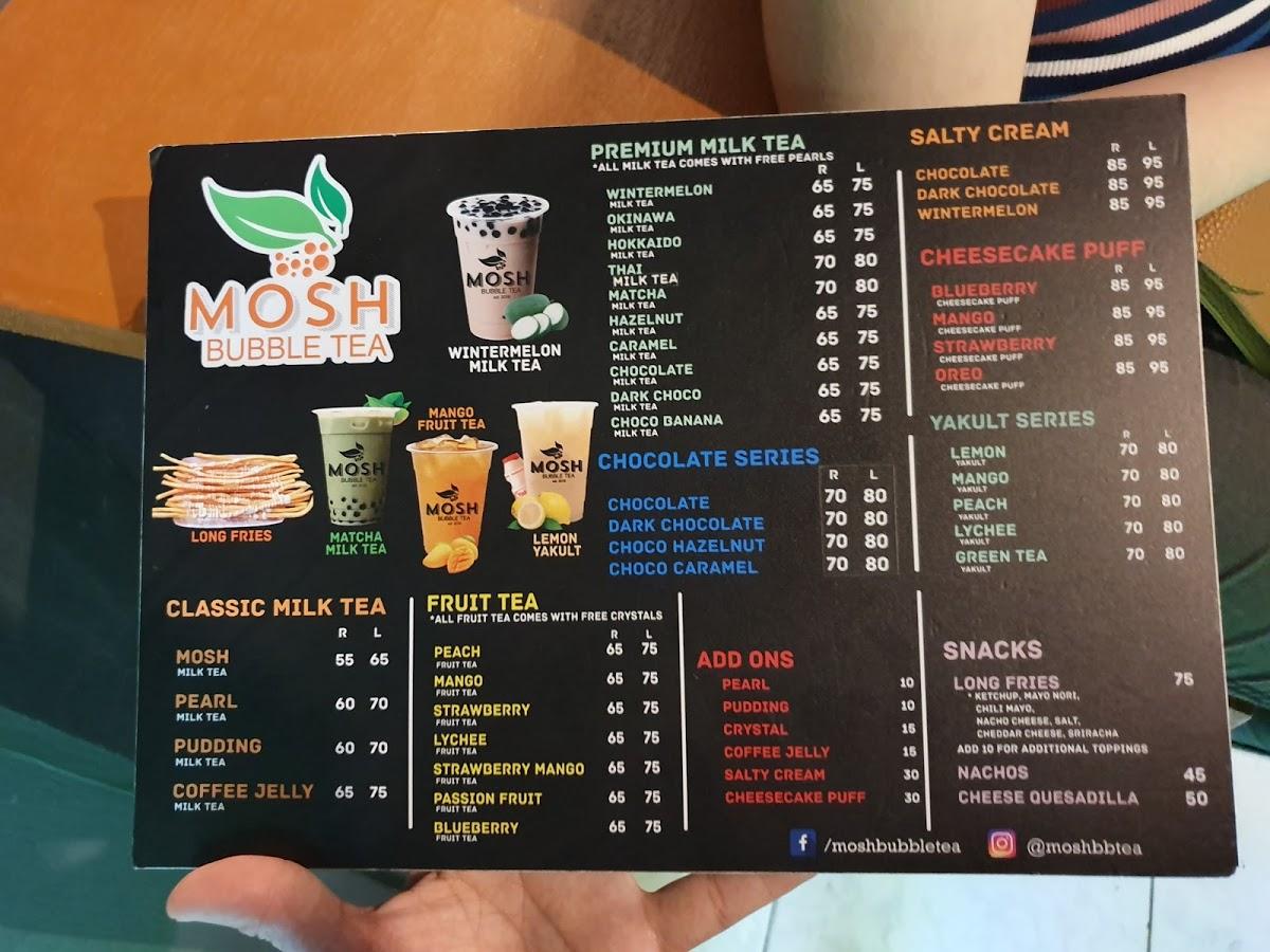 Menu at MOSH Bubble Tea - Baliuag restaurant, Baliuag