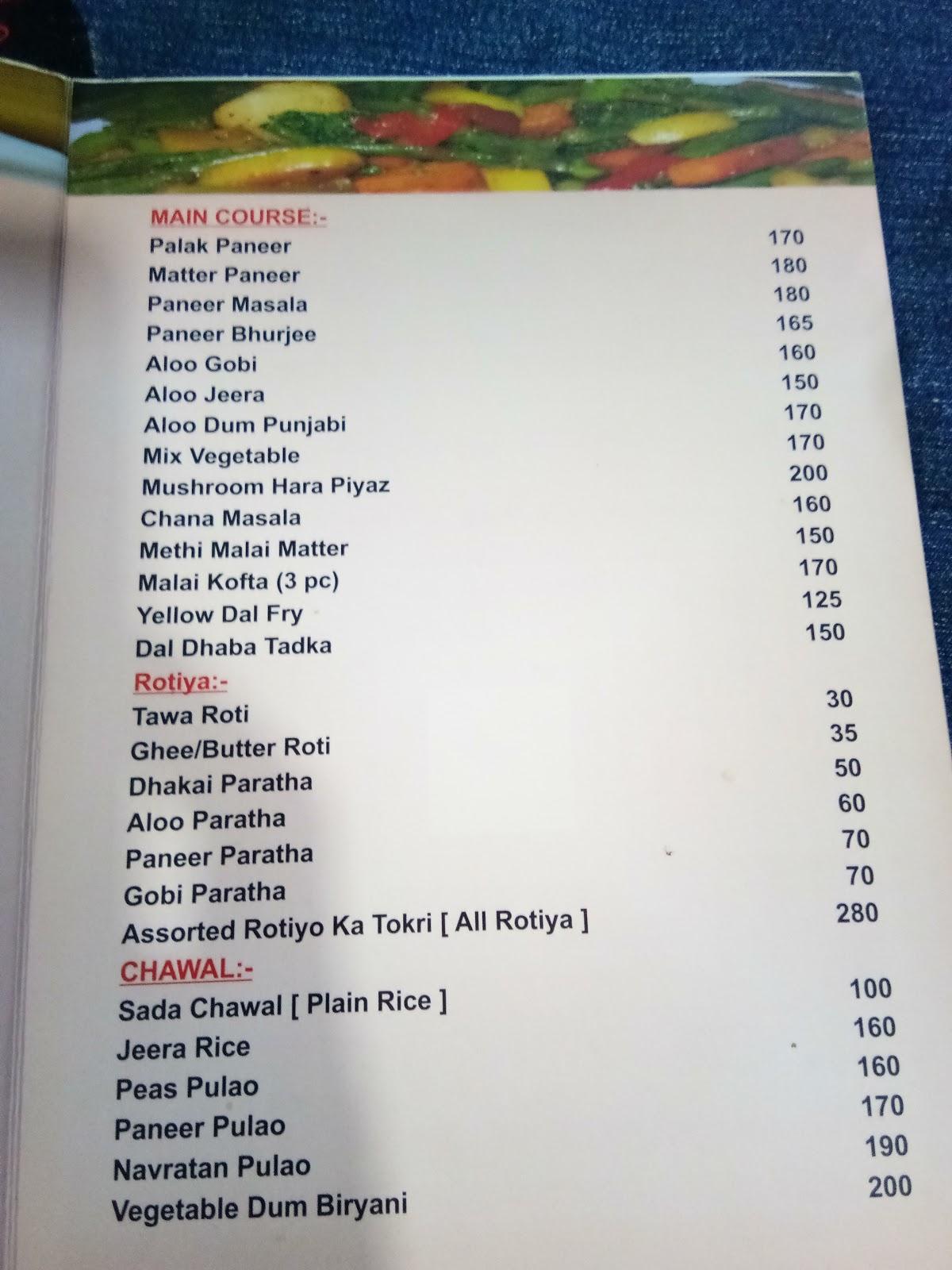 Menu at Madras Cafe, Shillong, HVGJ+MM3