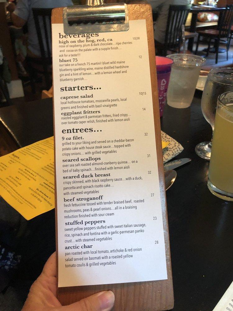Menu at Krista's pub & bar, Cornish