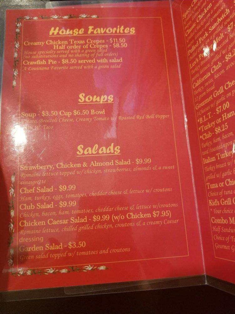 Menu at Lucy's Cafe & Bakery, Orange, Martin Luther King Dr