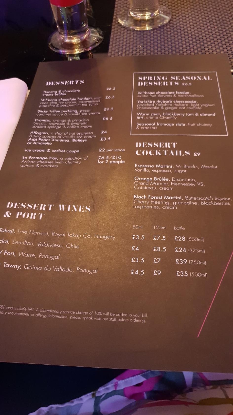 Menu at Malmaison Bar & Grill Birmingham, Birmingham