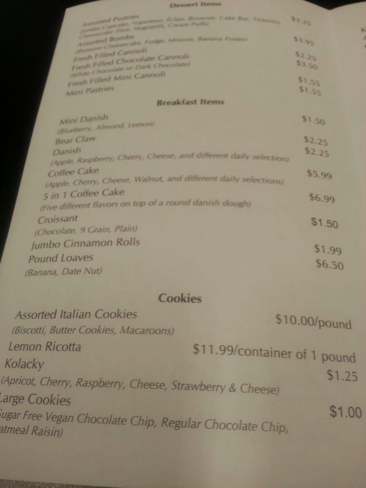 Menu at Lezza Spumoni & Desserts Inc., Elmhurst