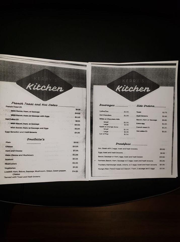 Menu at Kerry's Restaurant, Rycroft, AB-49