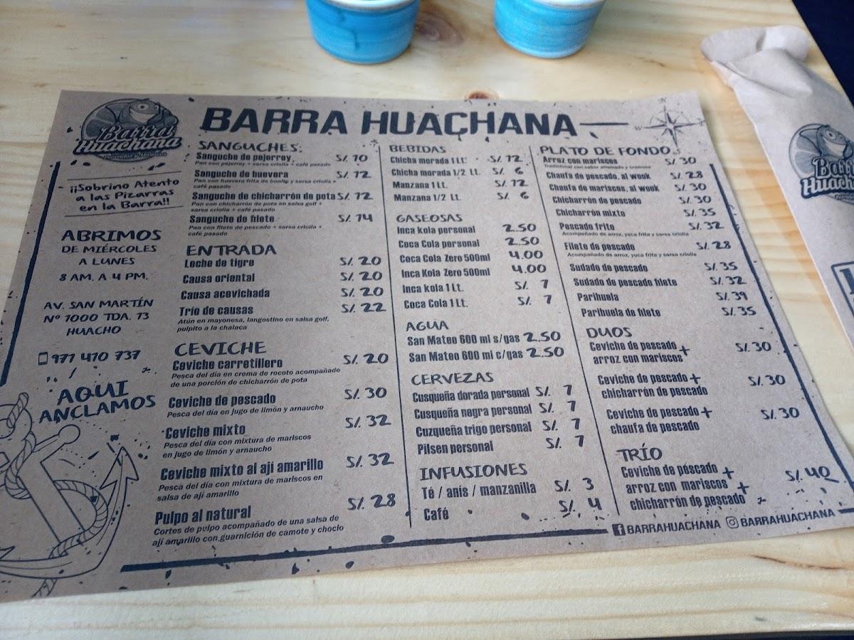 Carta de BARRA HUACHANA, Huacho