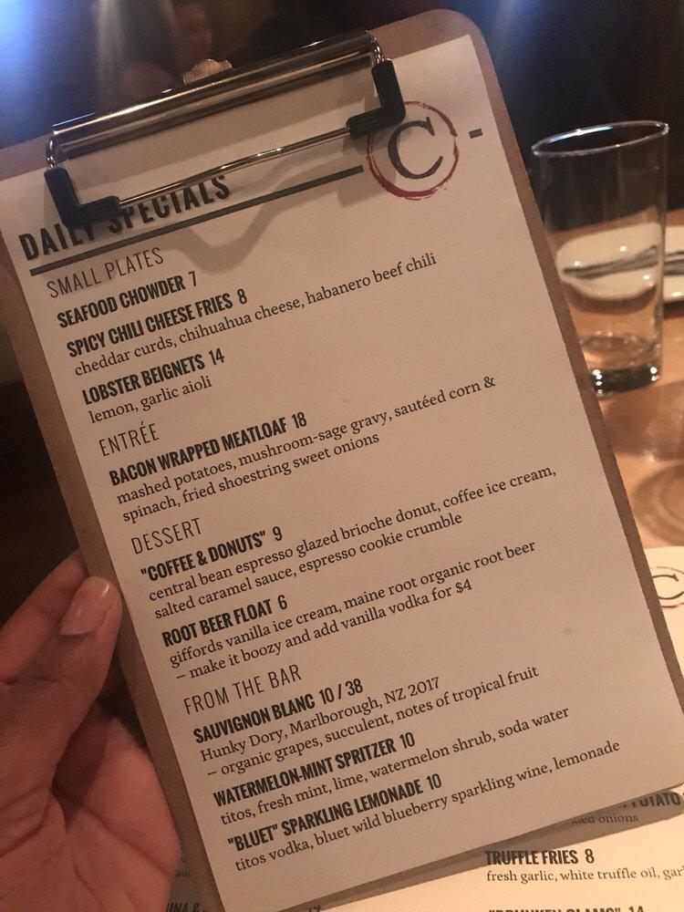Menu at The Central Restaurant & Bar, York
