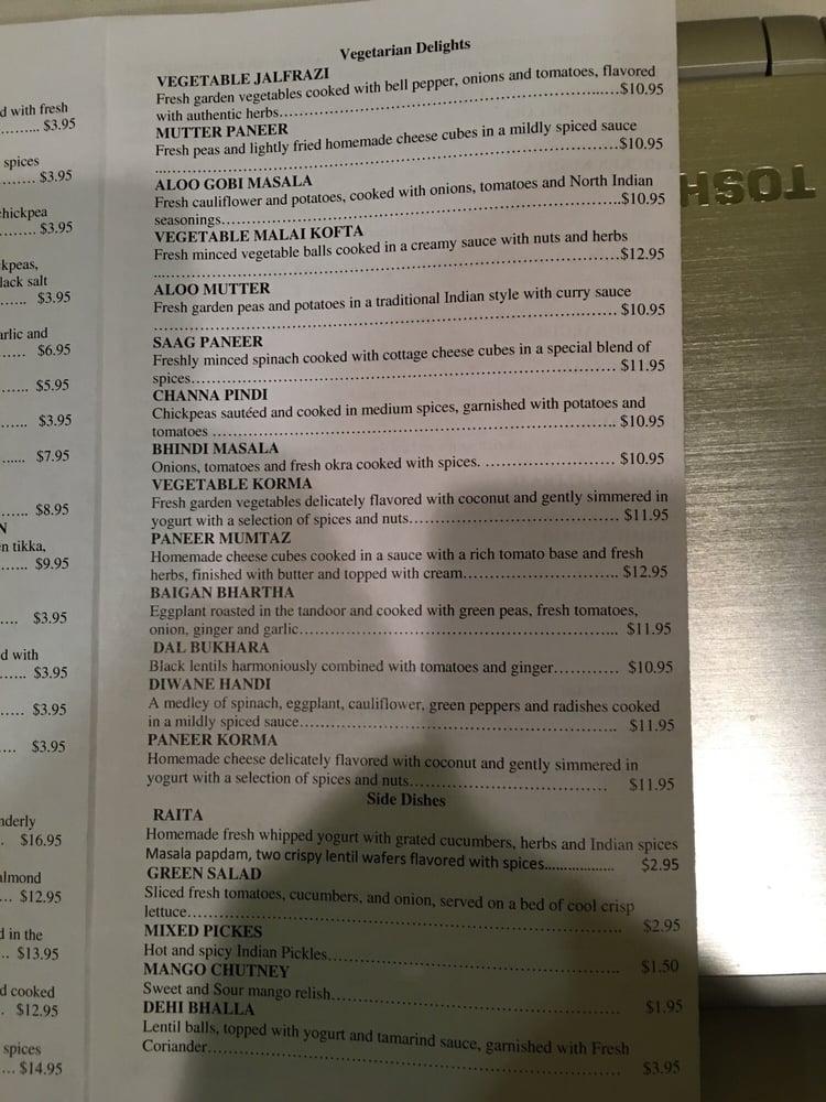 Menu at Akshaya Patra Indian Restaurant, Strongsville