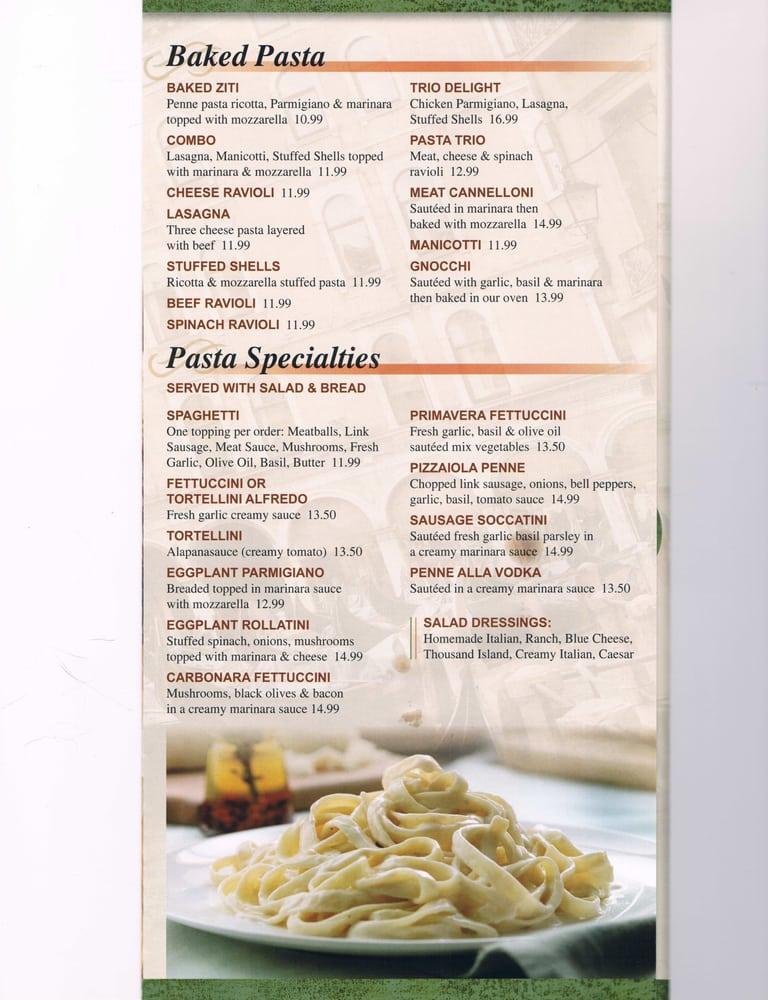 Menu at Giovanni's Family Italian Restaurant, Cincinnati
