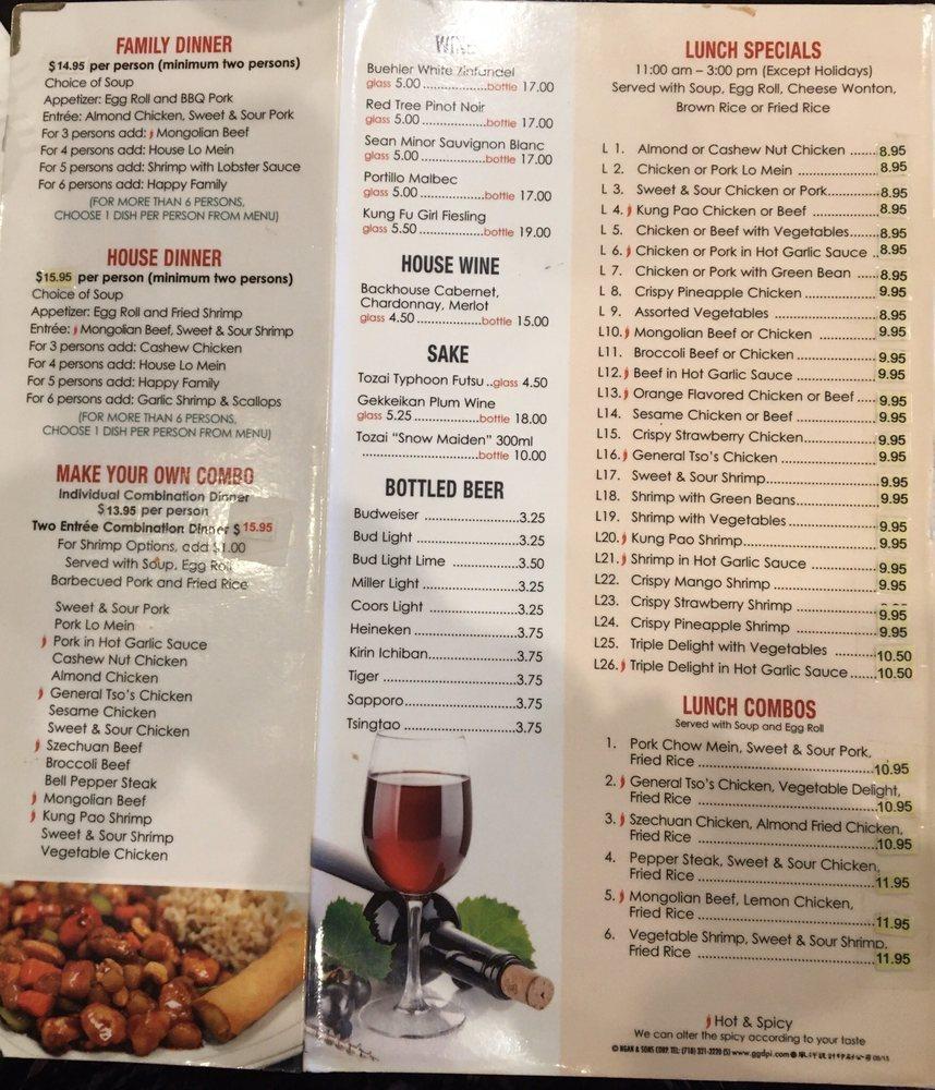 Menu at Golden Phoenix West restaurant, Billings, 527 24th St W