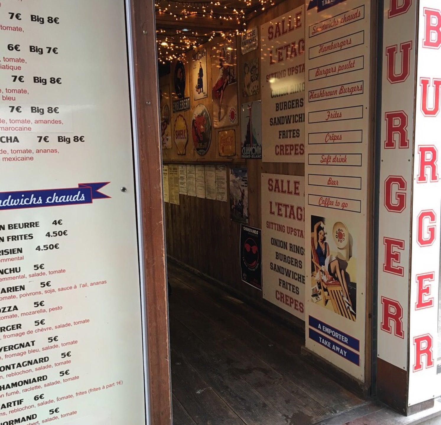 Menu au Poco Loco Burger restaurant, Chamonix-Mont-Blanc