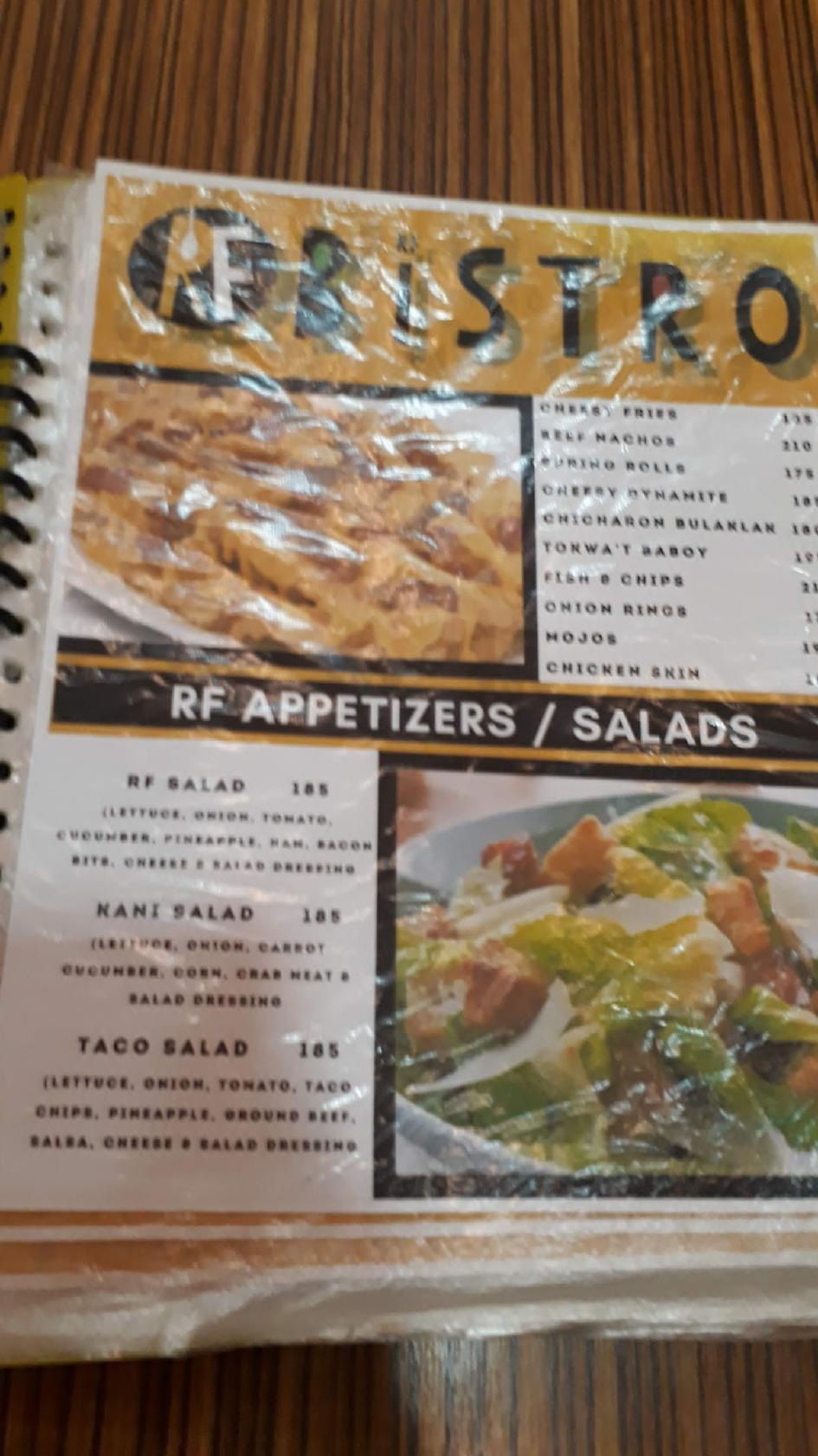 Menu at RF BISTRO SHAW CENTER MALL restaurant, Mandaluyong