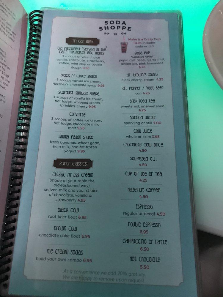 Menu at Ellen's Stardust Diner BBQ, West New York