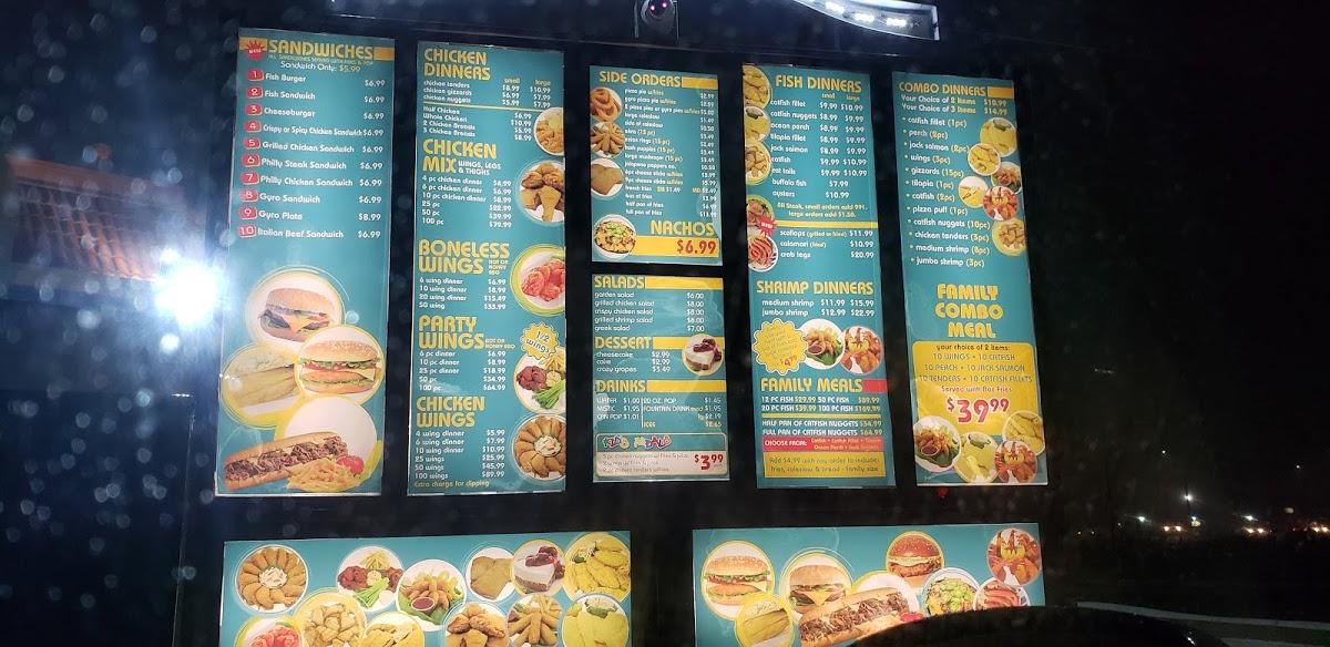 Menu at Sharks Fish & Chicken restaurant, Bridgeview