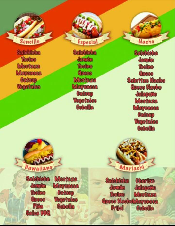Menu at Hot-Dogs "EL JEFE" restaurant, San Miguel de Cozumel