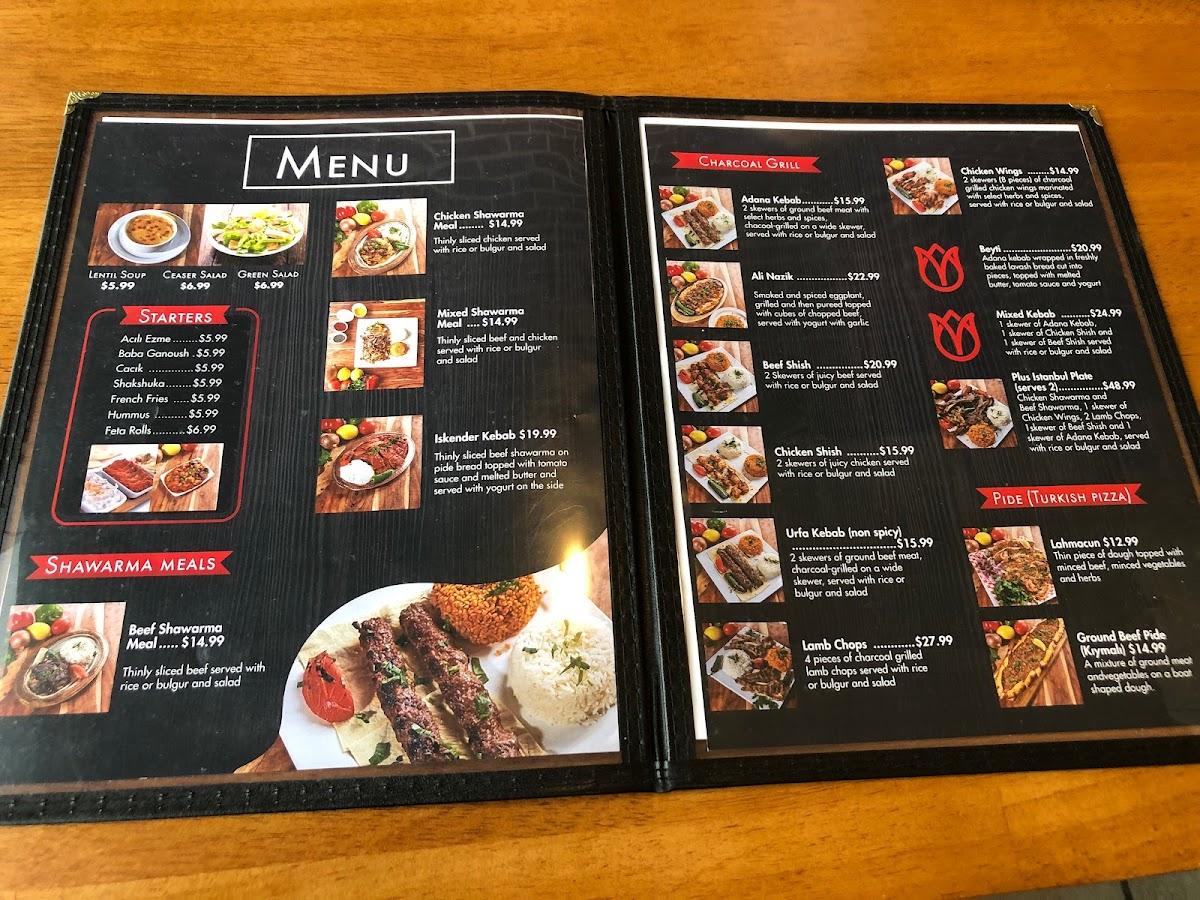 Menu at Plus Istanbul Kebab House restaurant, Vaughan