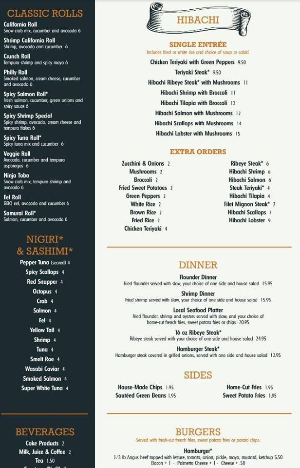 Menu at Rollin Local restaurant, Georgetown