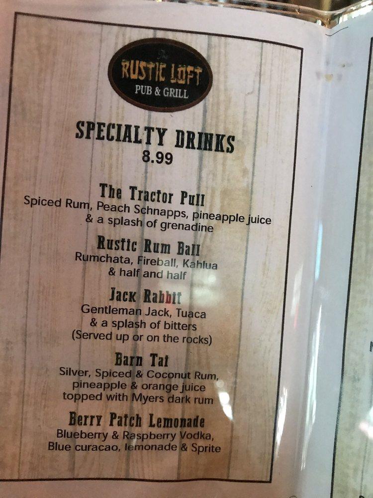 Menu at Rustic Loft Pub and Grill, Amsterdam