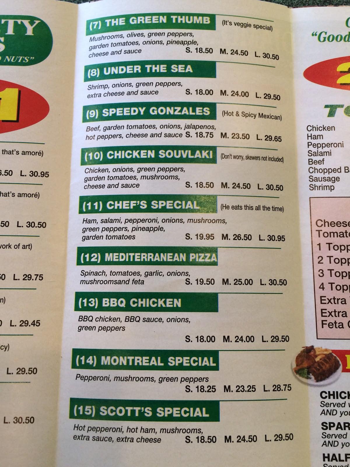 Menu at Andiamo's Pizza And Pasta House pizzeria, Maple Ridge