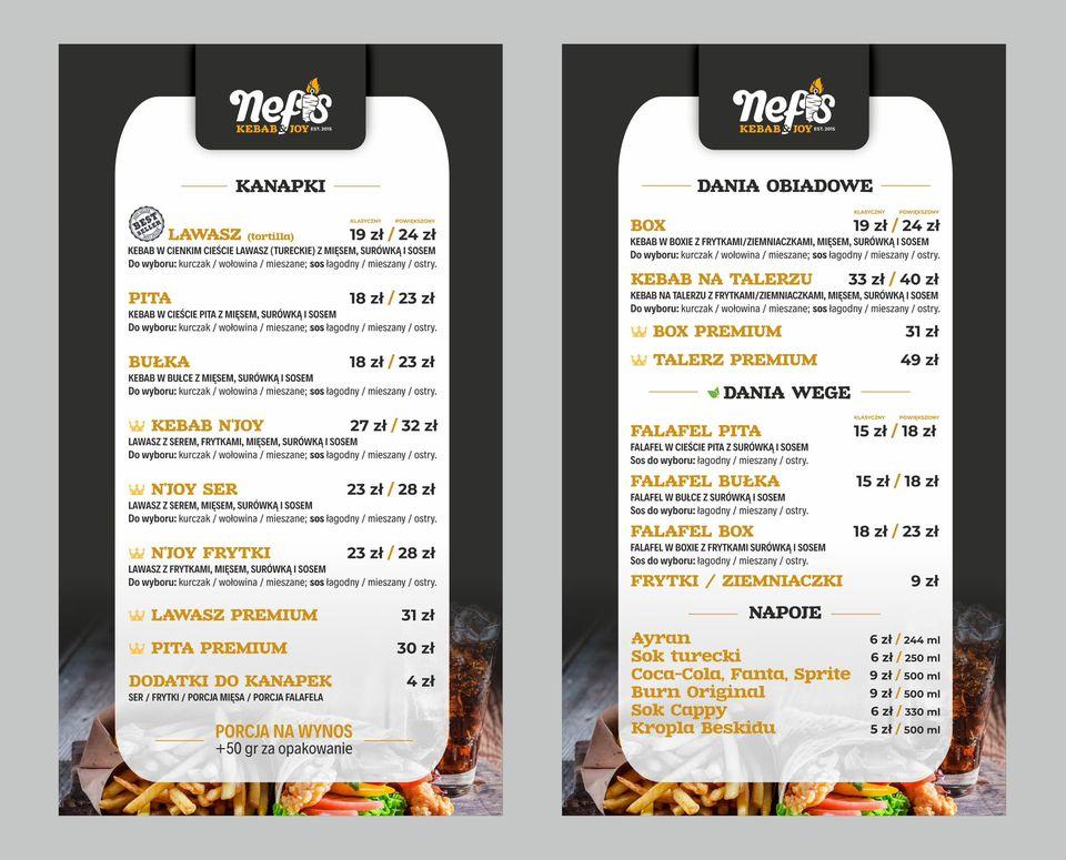 Menu at Nefis Kebab & Grill restaurant, Otwock