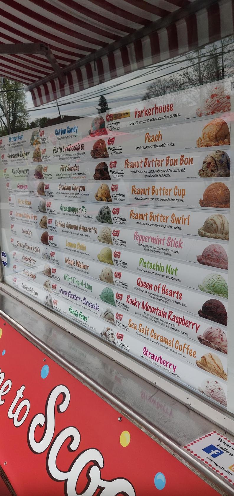 Menu at Scoops Ice Cream Shoppe, Cicero