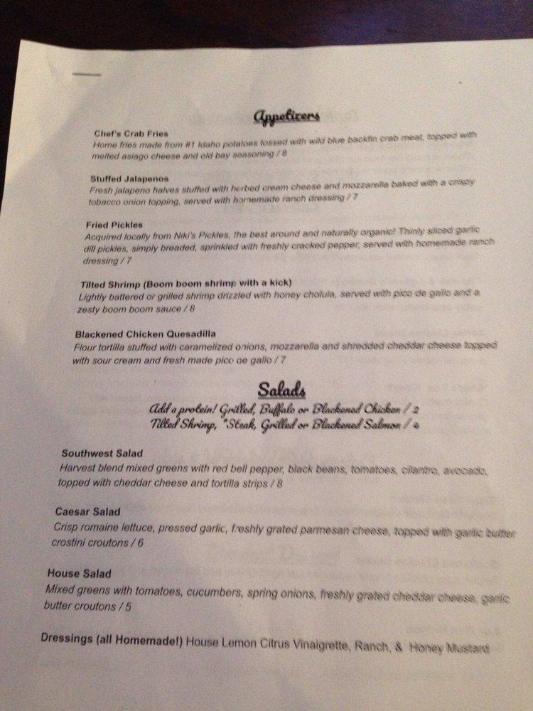 Menu at The Tilted Ladder desserts, Pilot Mountain