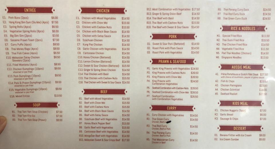 Menu at Swan kitchen (Order Online) restaurant, Corowa