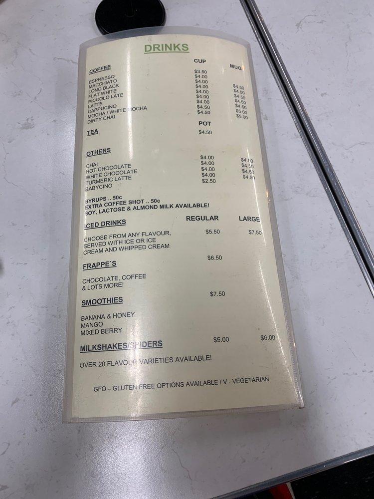Menu at Turn Back Time Cafe, Moe