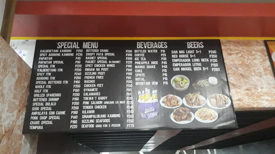Menu at Golden Grill restaurant, San Mateo