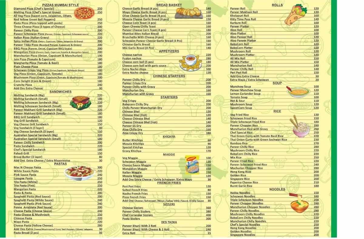 Menu at Mumbai Bites (Matunga), Mumbai, Bhaudaji Rd