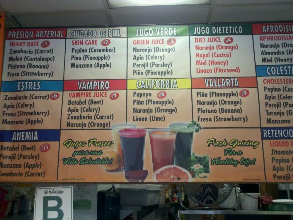 Carta del restaurante Bionicos Sofía Llc, Huntington Park, Pacific Blvd ...
