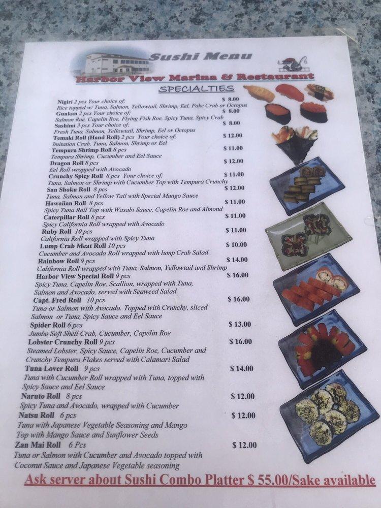 Menu at Harbor View Restaurant, Cape May