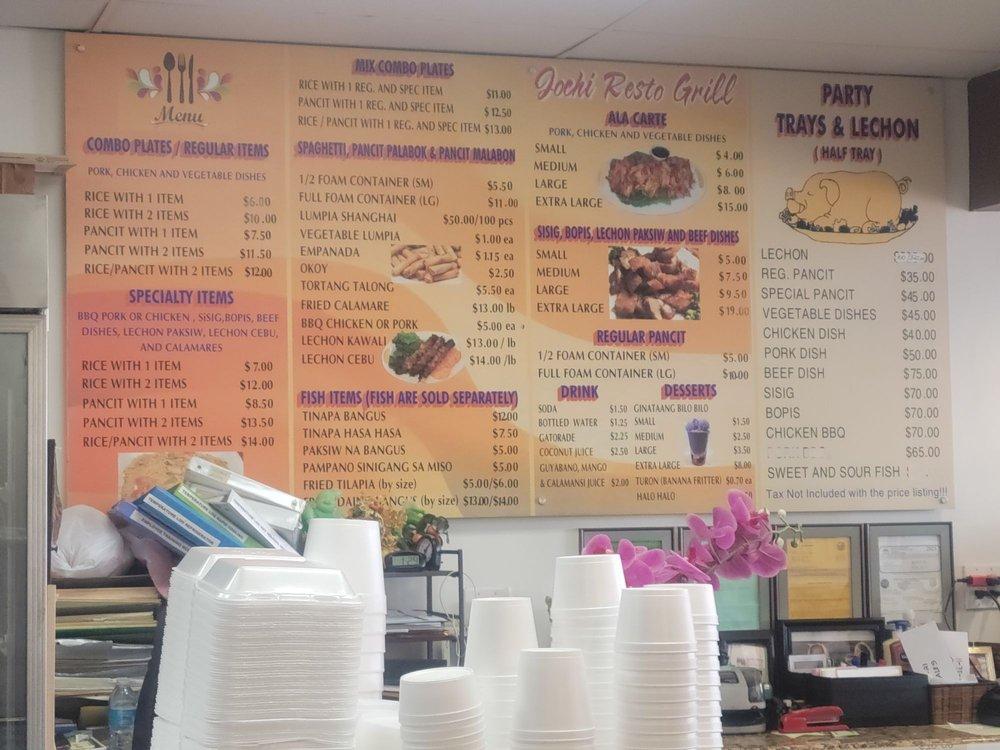Menu at Jochi Resto Grill restaurant, Chula Vista