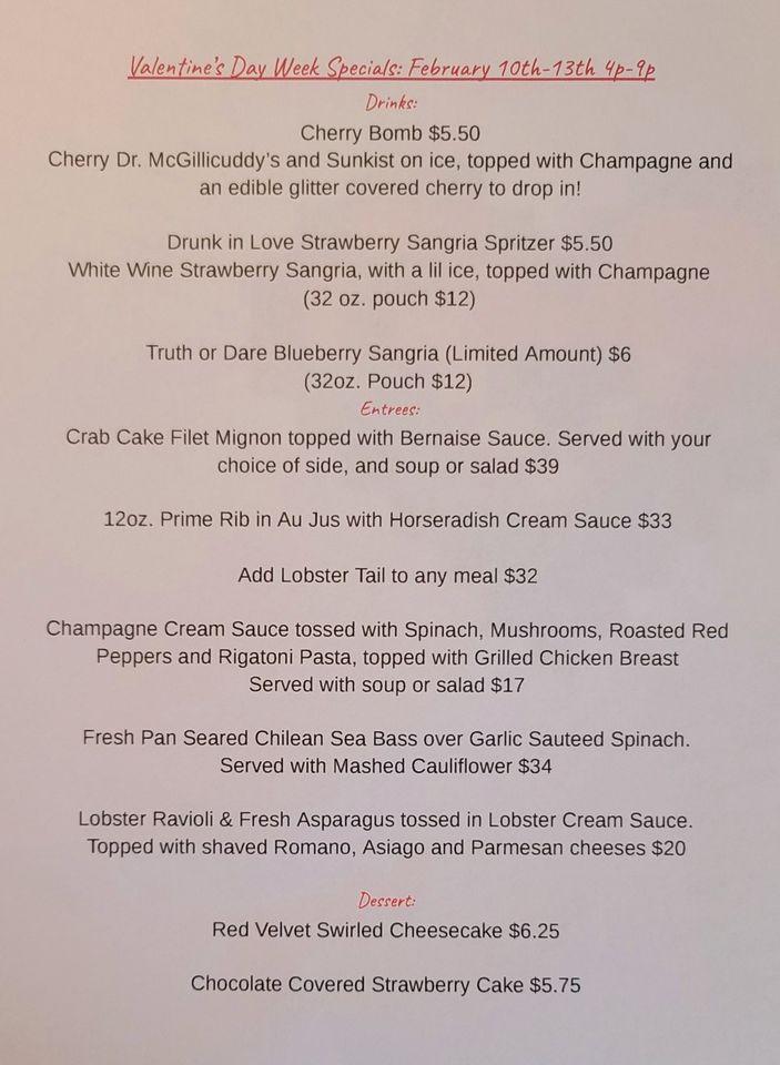 Menu at Longbranch Restaurant, L'Erable, N 1500 East Rd