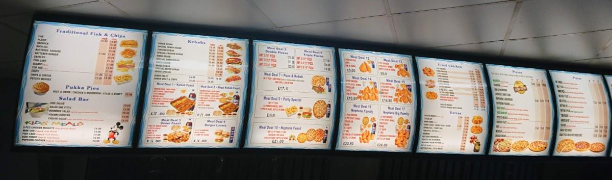 Menu at Neptune Fish Bar, Norwich