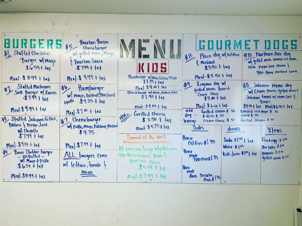 Menu at STUFF-IT BURGERS restaurant, Kingman