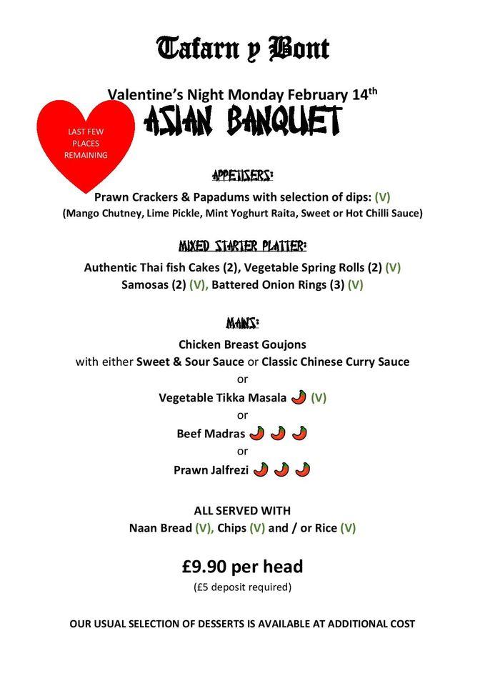 Menu at Tafarn y Bont pub & bar, Govilon