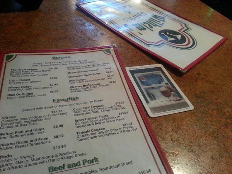 Menu at Wilhelm's Spirits & Eatery pub & bar, Albany