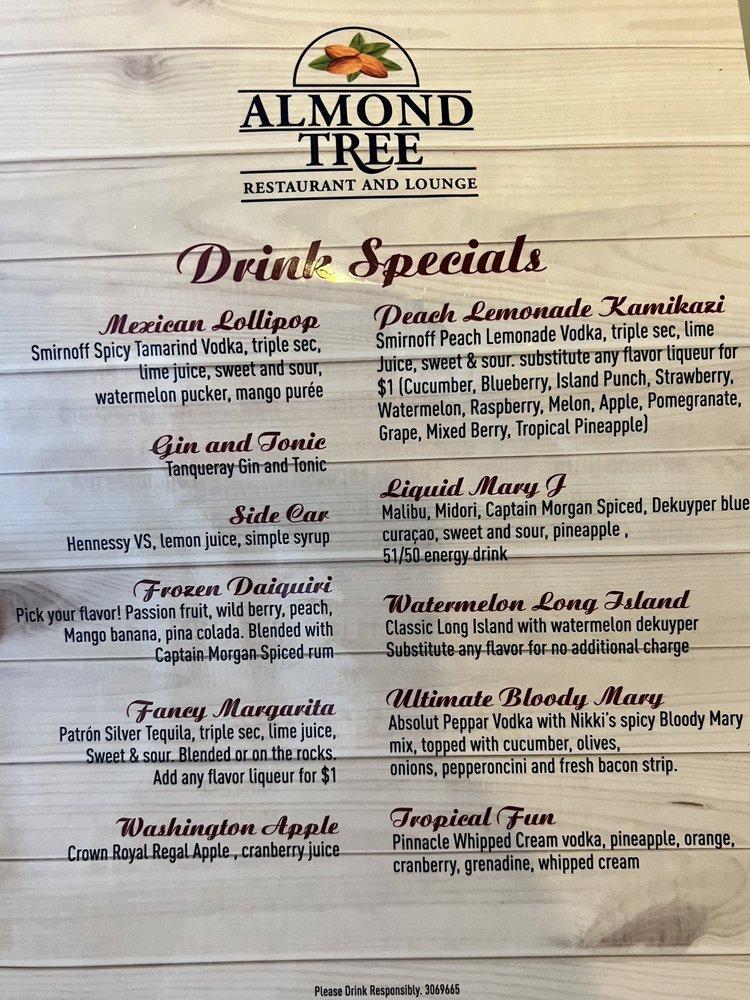 Menu at Almond Tree Restaurant, Atwater